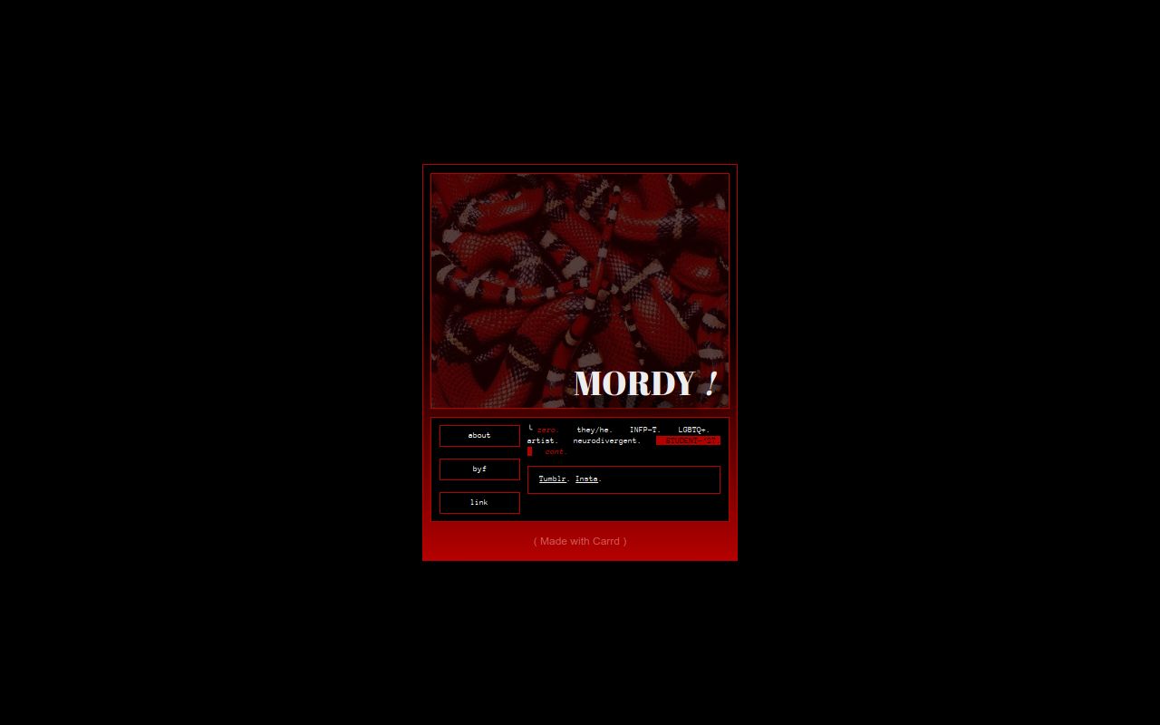 Mordy’s Carrd